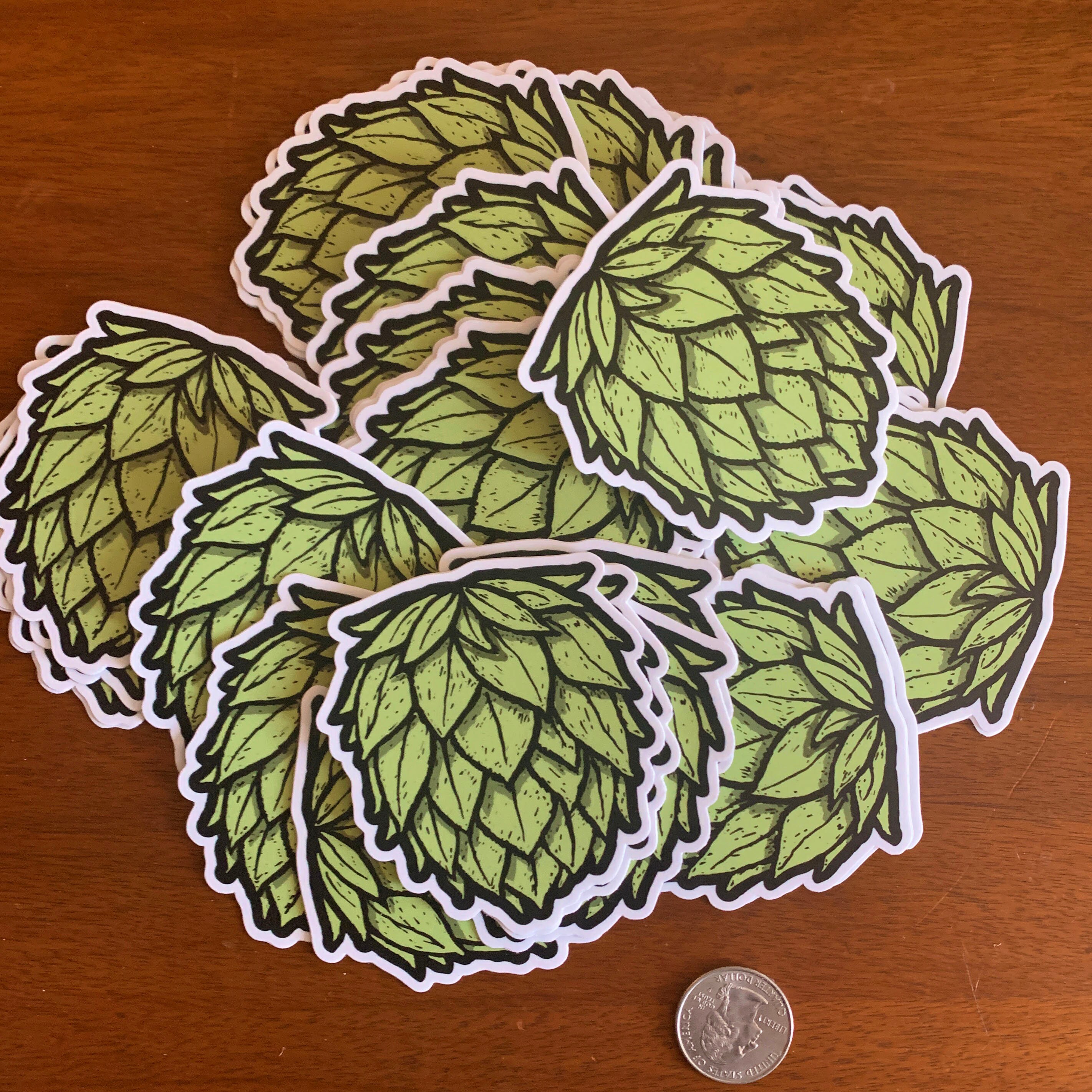 Hop Sticker - Minimalist Craft Beer Lover Illustration Sticker Indoor ...