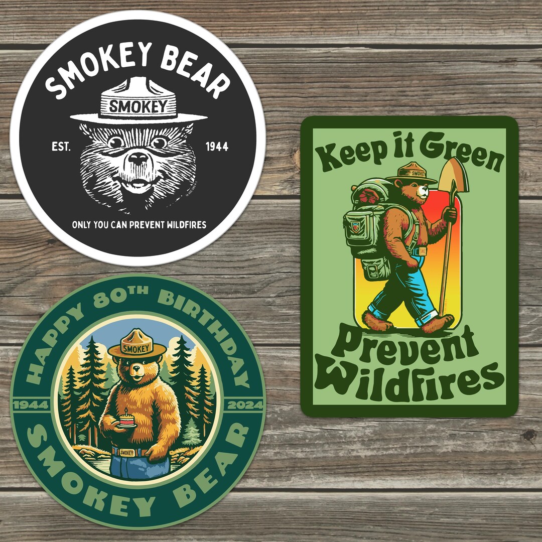 OFFICIALLY LICENSED Smokey Bear Vintage Retro Classic Indoor/outdoor ...