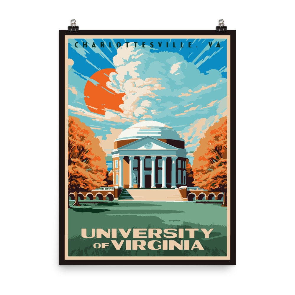 University of Virginia WPA National Park Style Retro Art Print ...
