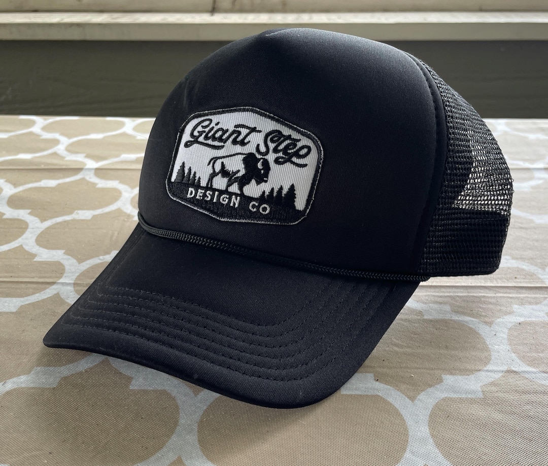 Giant Step Design Co Embroidered Bison Patch Retro Foam/mesh Trucker ...