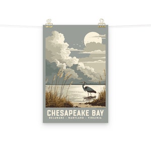 Chesapeake Bay Vintage WPA National Park Style Art Poster | Retro ...