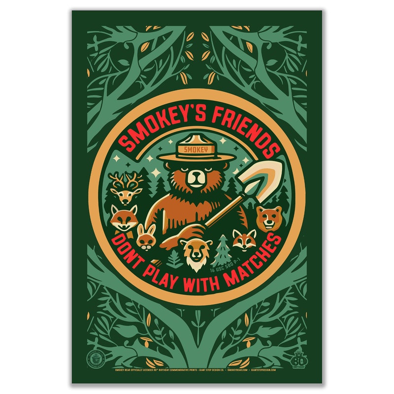 Smokey Bear Poster - Etsy