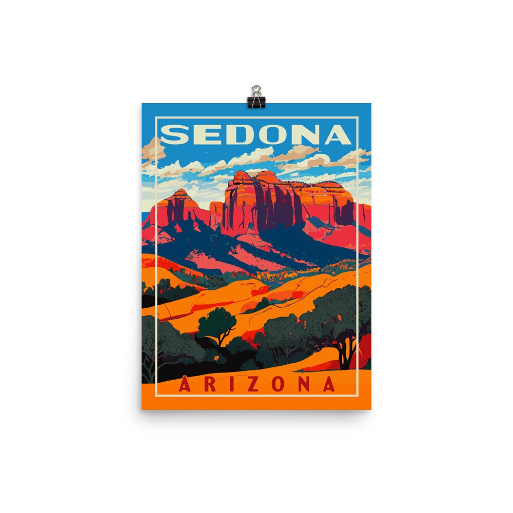 Sedona Arizona Vintage WPA National Park Poster Style Retro - Etsy