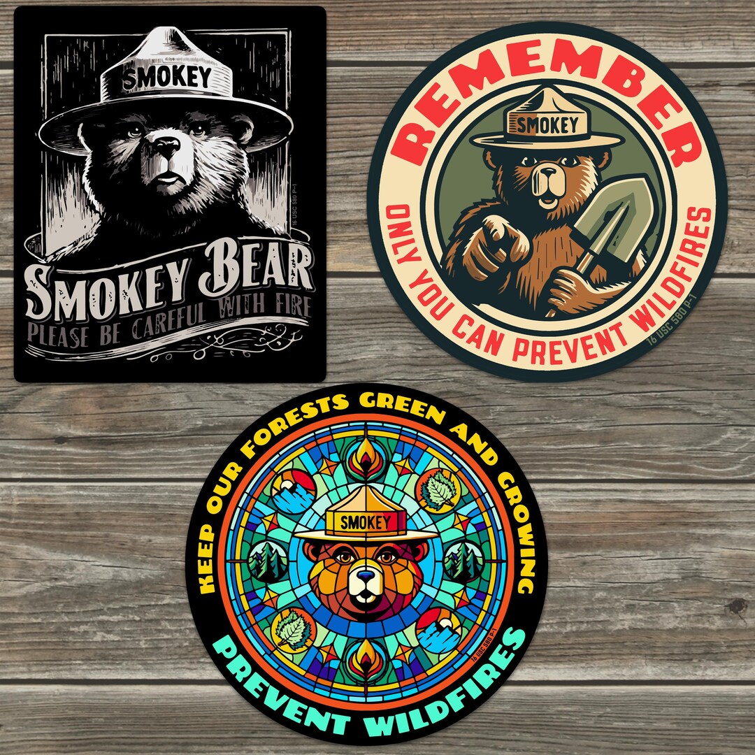 OFFICIALLY LICENSED Smokey Bear Vintage Retro Classic Indoor/outdoor ...