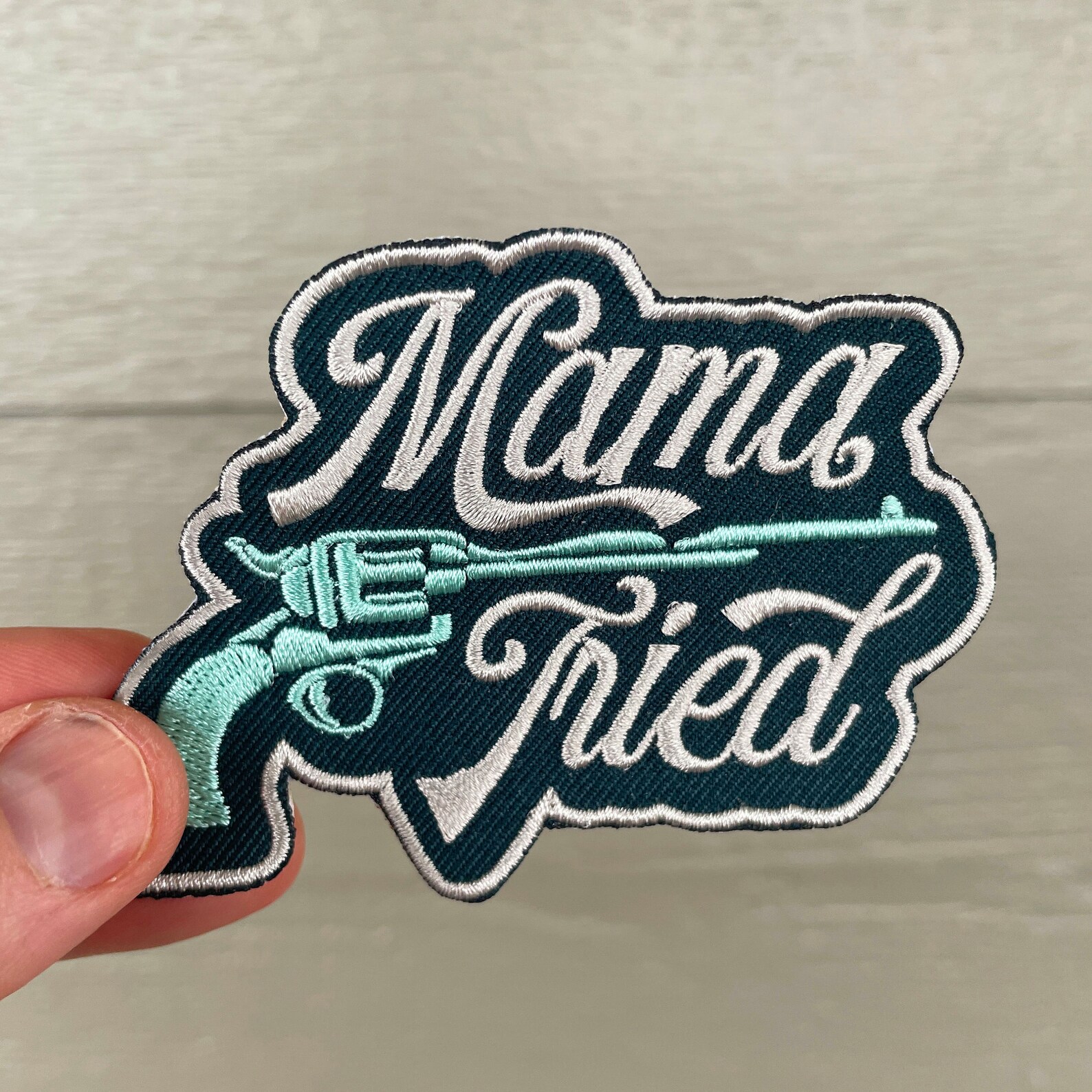 Mama Tried Vintage 6-shooter Embroidered Patch - No Iron on Backing 3. ...
