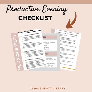 Productive Daily Routine Checklist | Evening Routine | Printable ...