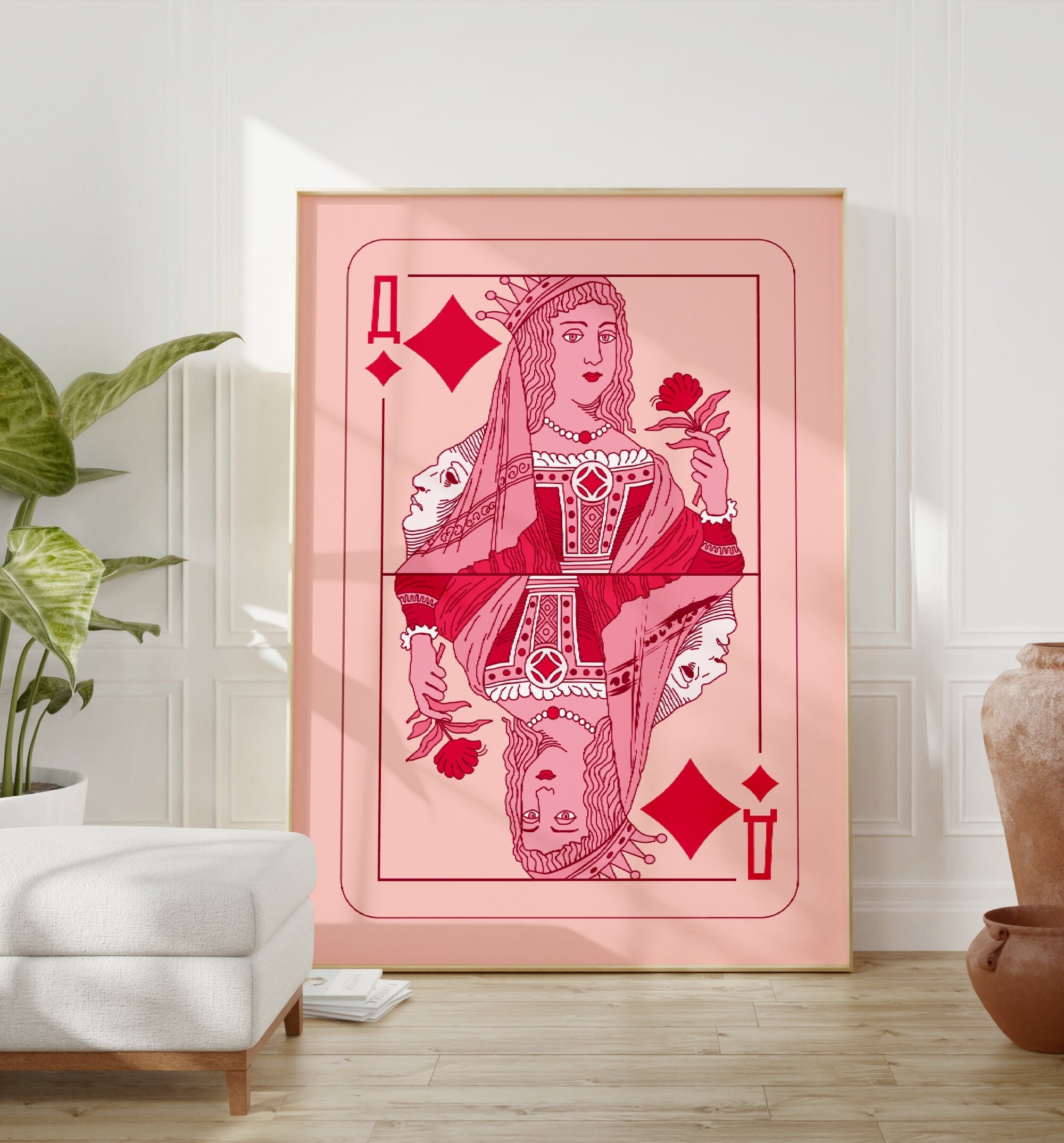 Aesthetic Prints, Trendy Art Printable Download, Pink Card Poster ...