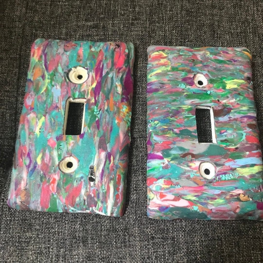 Multi Colored Light Switch Plate 2 - Etsy