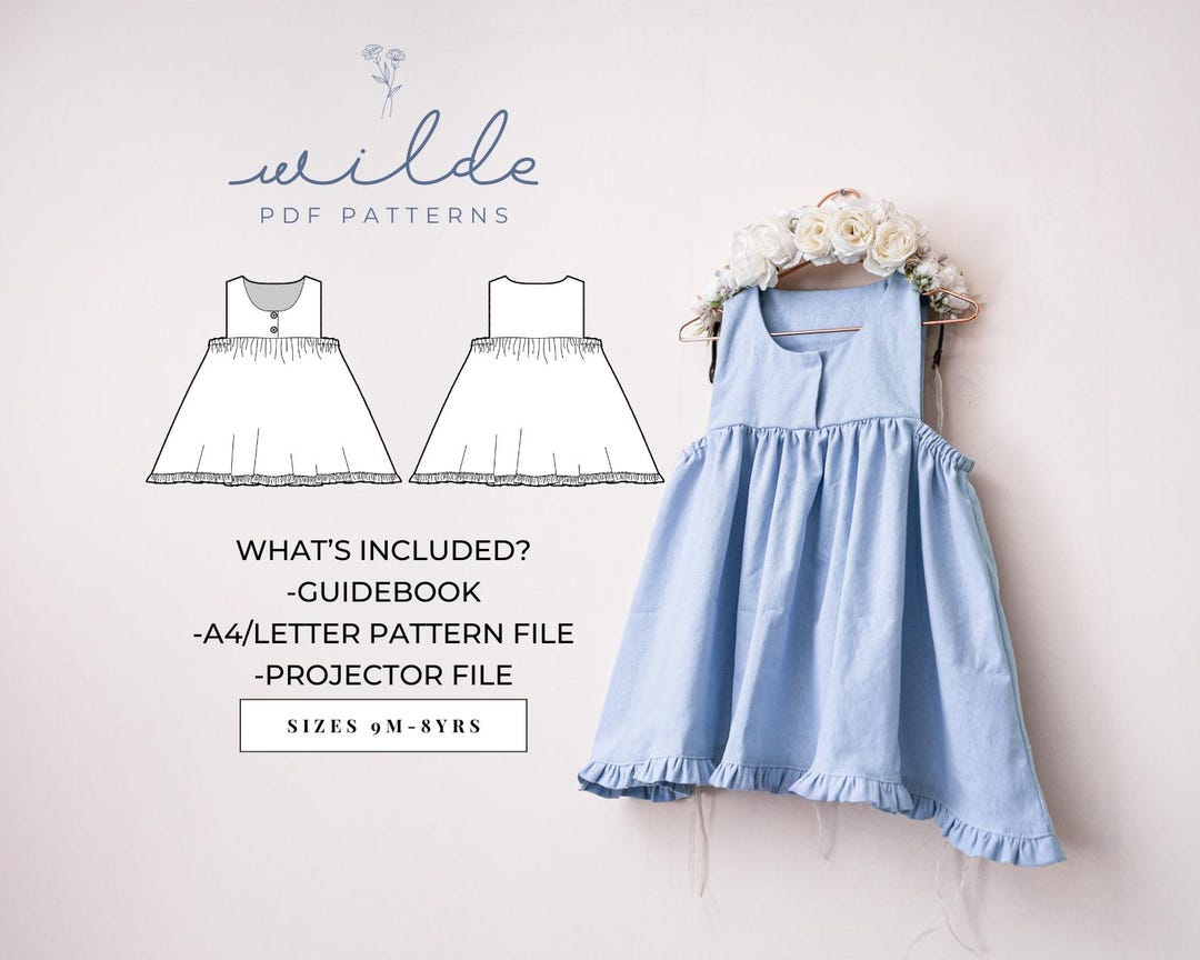 Summer Top PDF Sewing Pattern | Girls Ruffle Top | Curved Hem ...