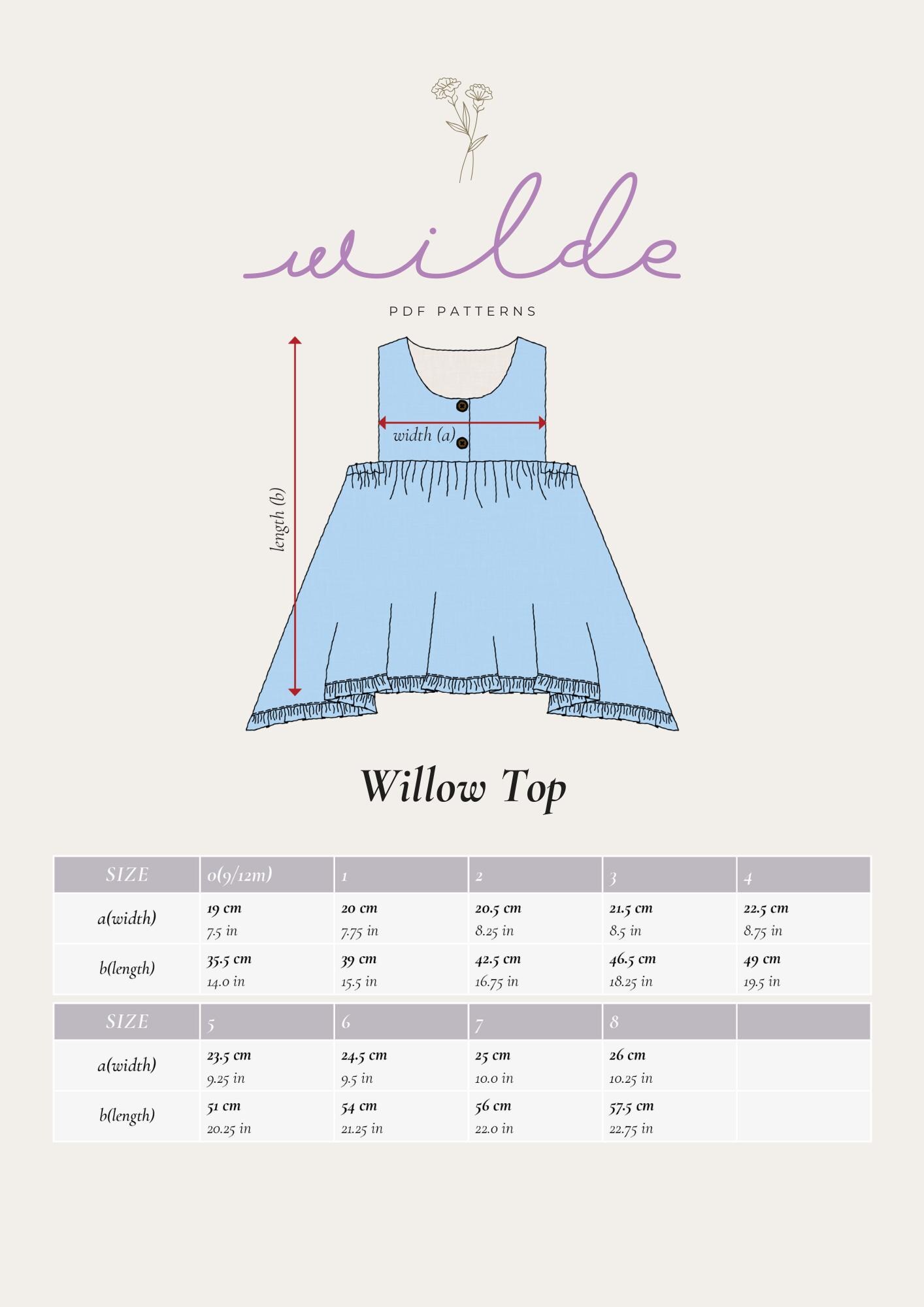 Summer Top PDF Sewing Pattern | Girls Ruffle Top | Curved Hem ...