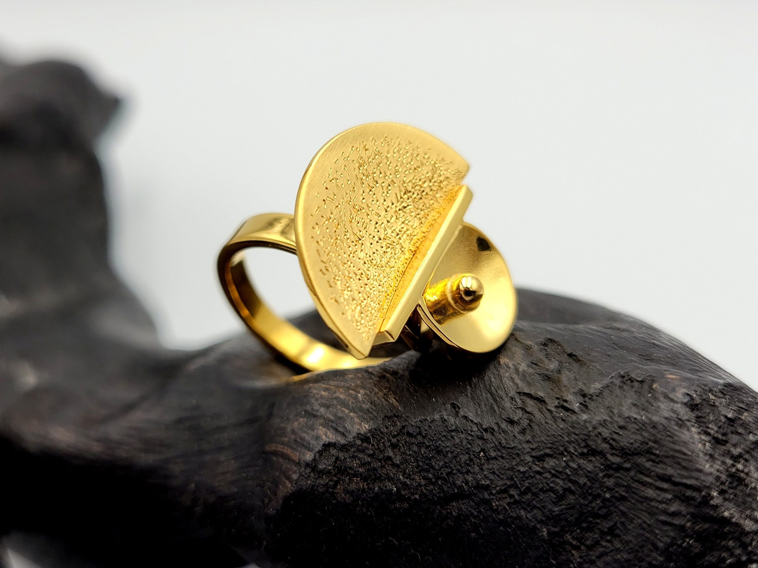 Gold Crescent Moon Ring Gold Half Moon Ring Moon Jewelry | Etsy