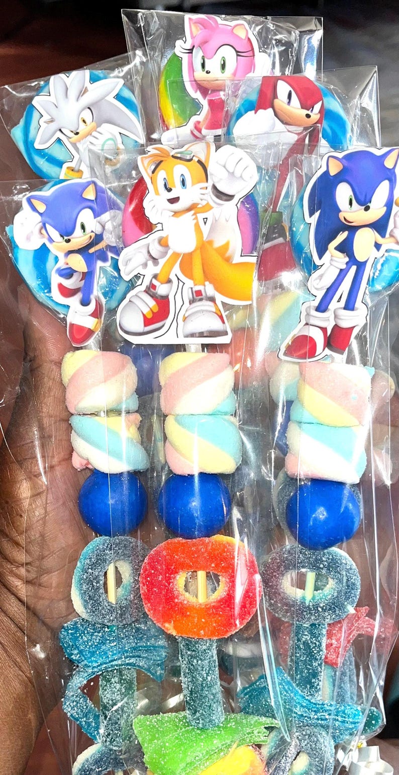Sonic Kids Party Favors(kabobs) - Etsy