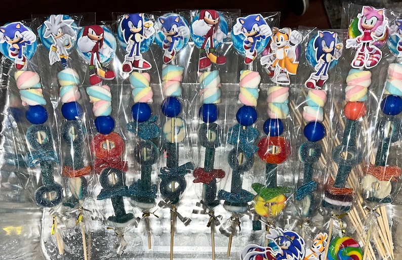 Sonic Kids Party Favorskabobs - Etsy