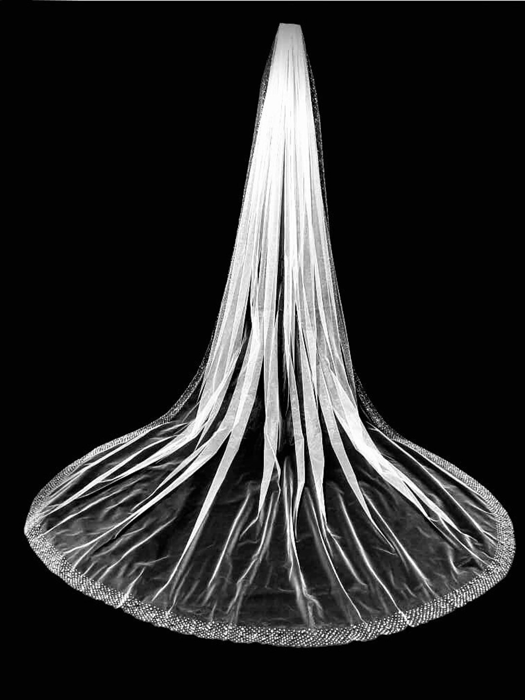 Amazing Handmade Veil With Rhinestones, Crystals, Pearls and Other ...