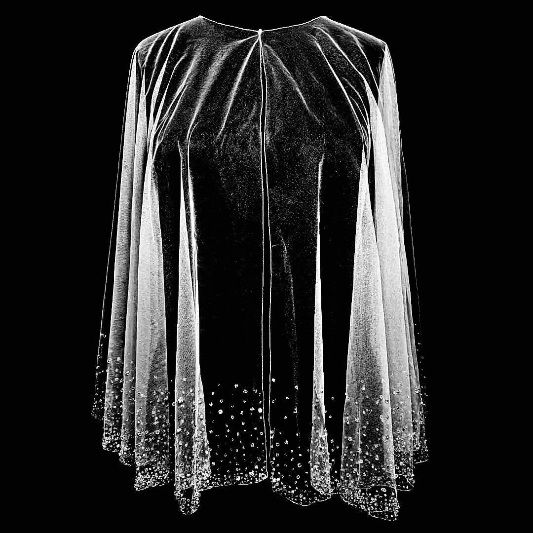 Beaded Capelet Wedding Capelet Crystal Beaded Cape Wedding - Etsy