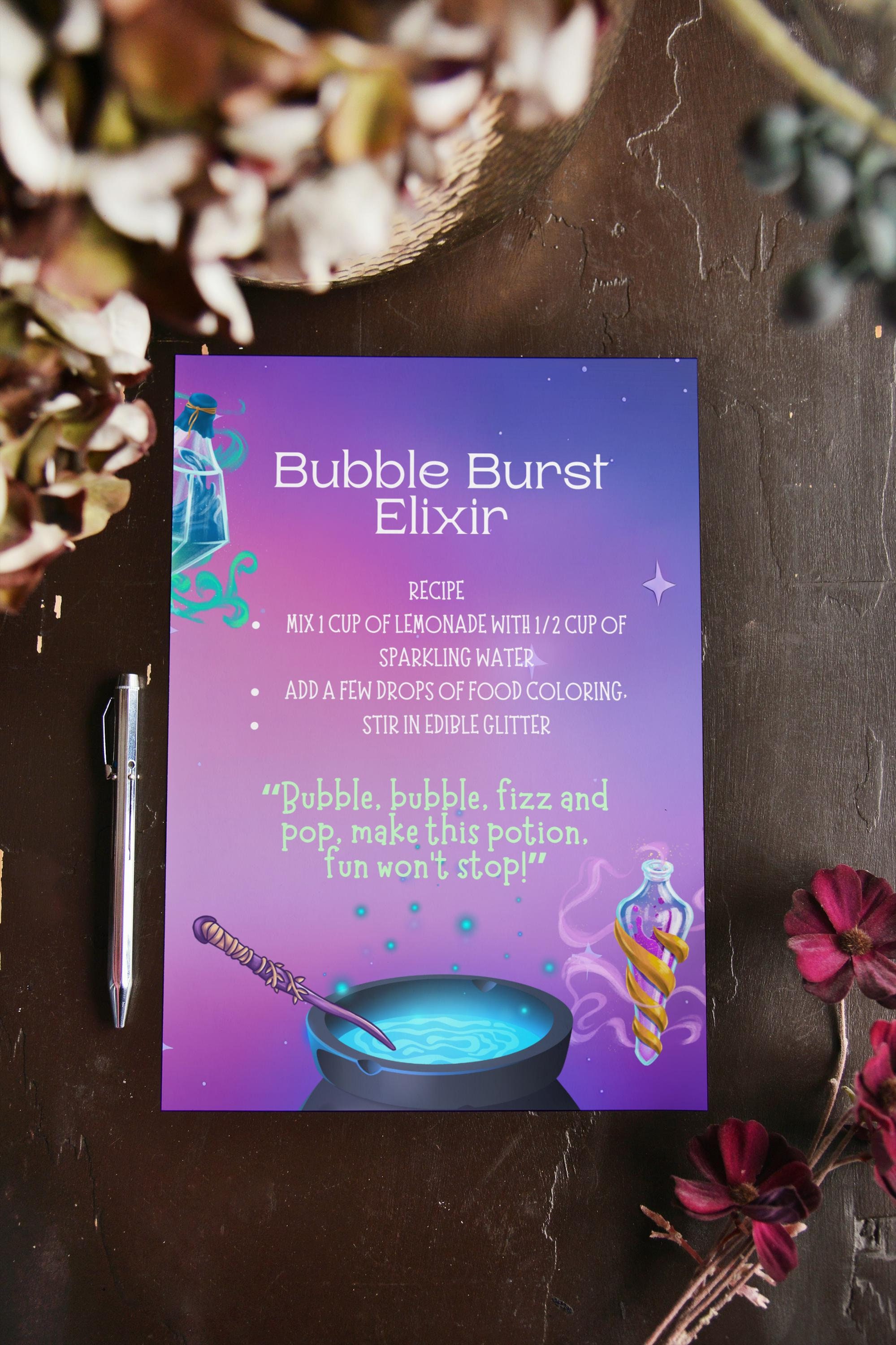 Printable Magical Potion Recipe Card INSTANT EDITABLE TEMPLATE ...