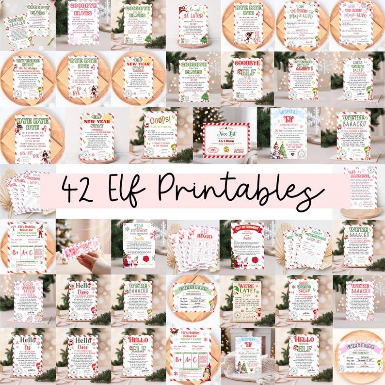 Elf Magic Printable Pack – 42 Christmas Elf Notes, Letters (editable ...