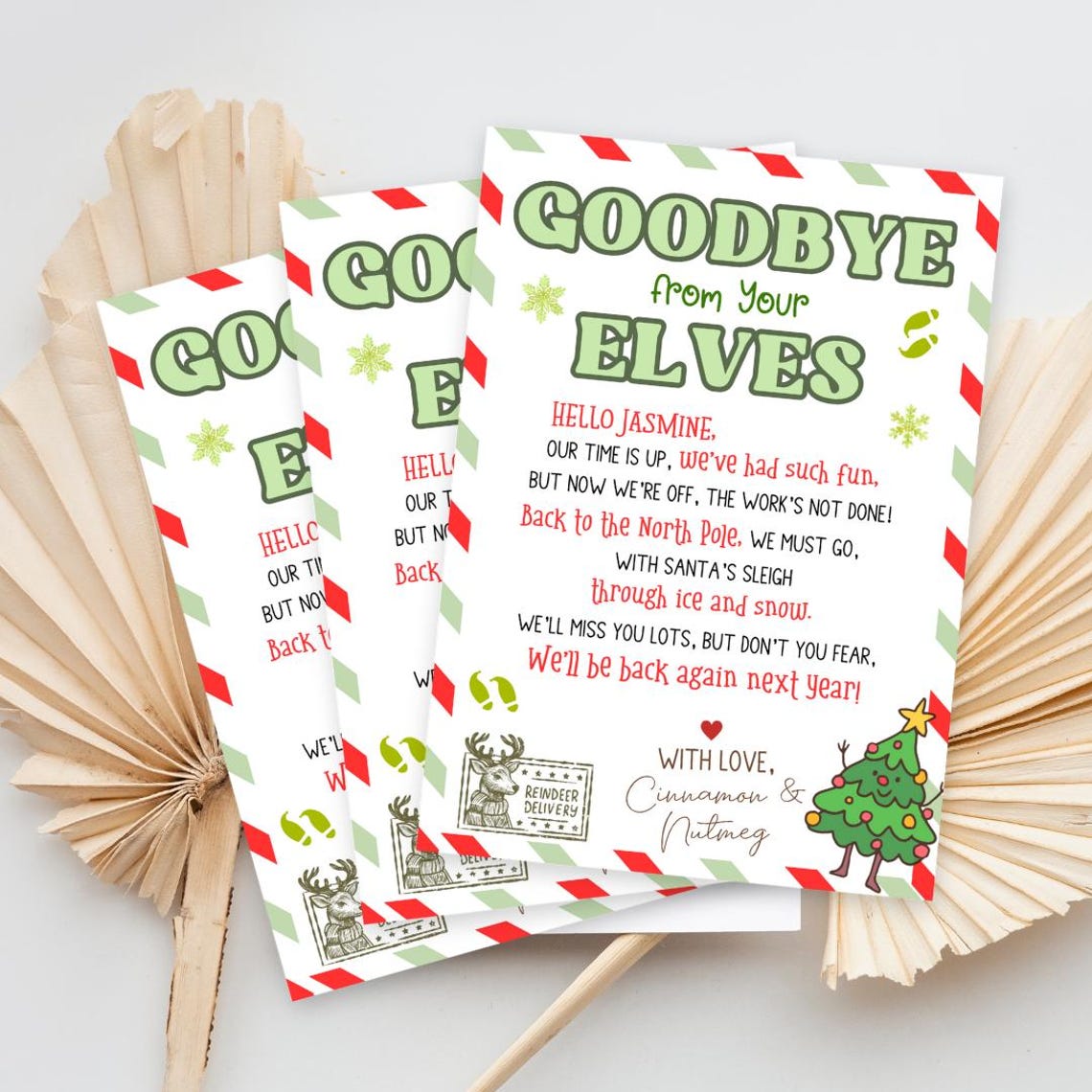 Goodbye From Your Elves: Gender-neutral Green Farewell Letter ...