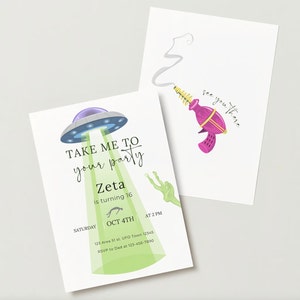 UFO Alien Birthday Invitation, Area 51 Party (digital Printable) - Etsy