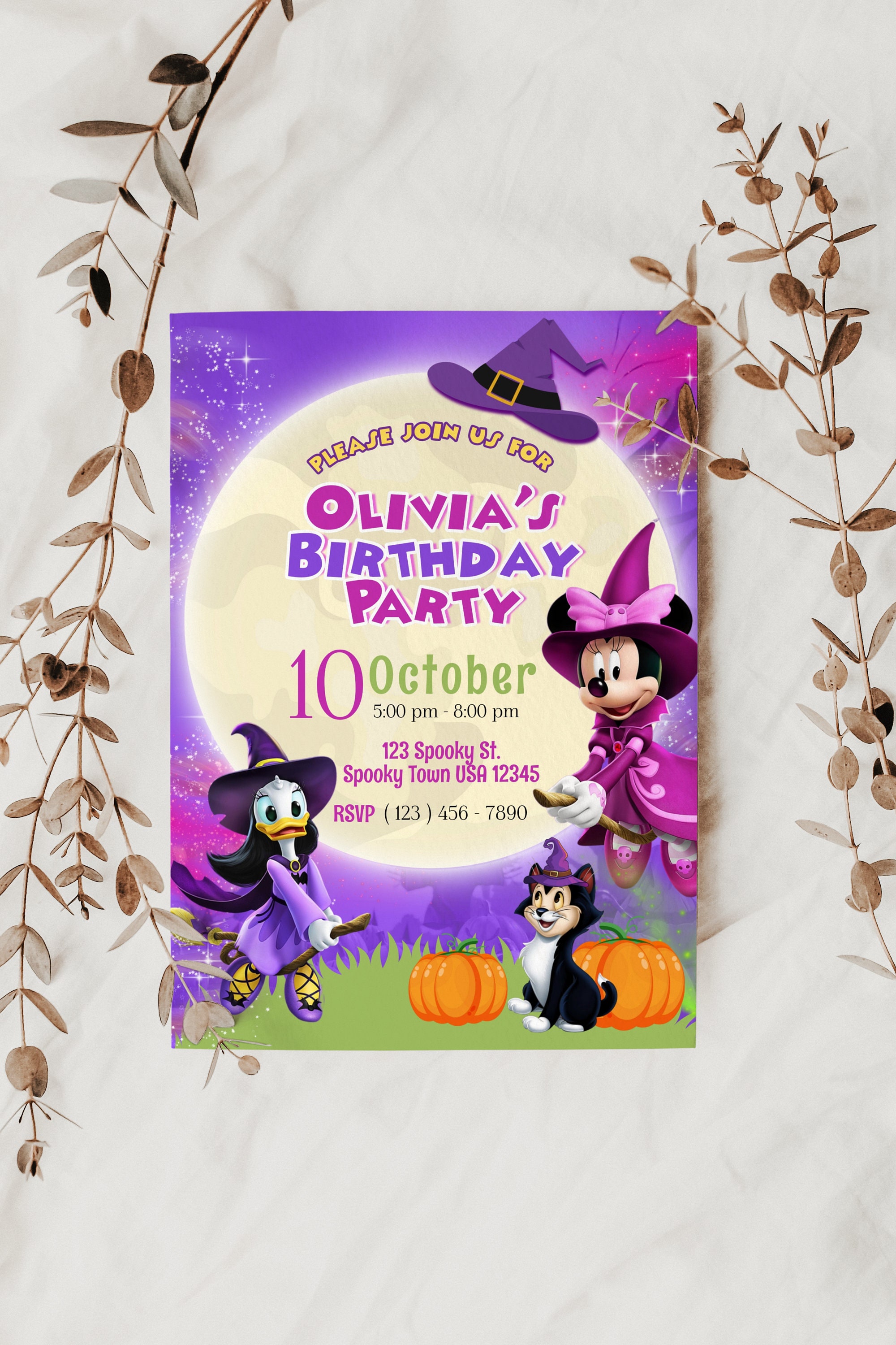 Corjl Minnie Daisy Witches Halloween Fall Cute Birthday Party ...