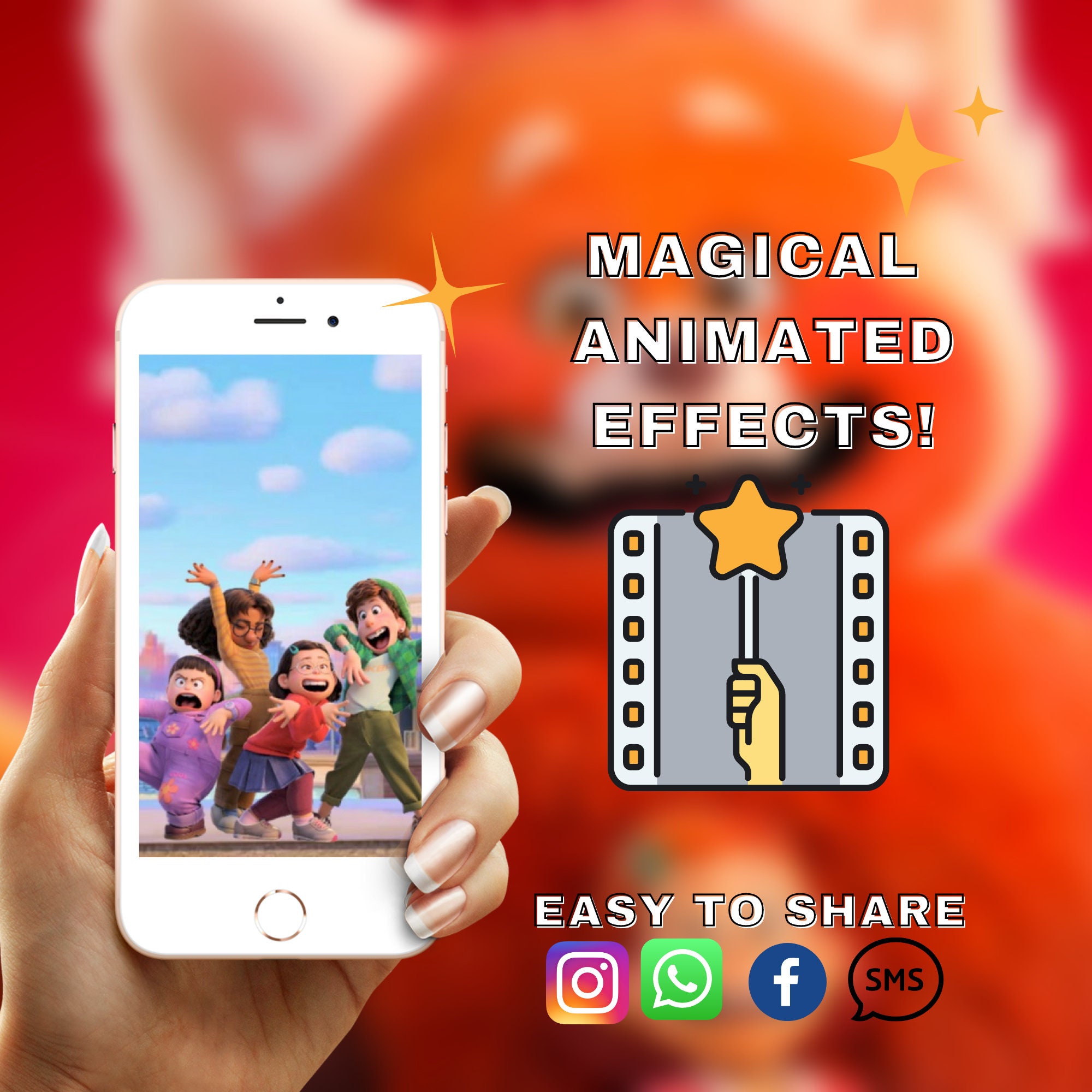 Turning Red Animated Video Invitation - Etsy