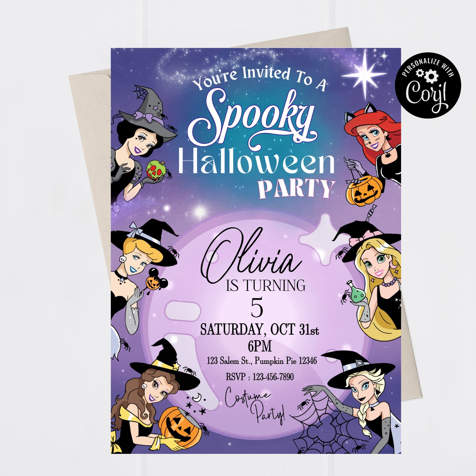 Corjl Princess Halloween Party Spooky Kids Costume October Birthday ...