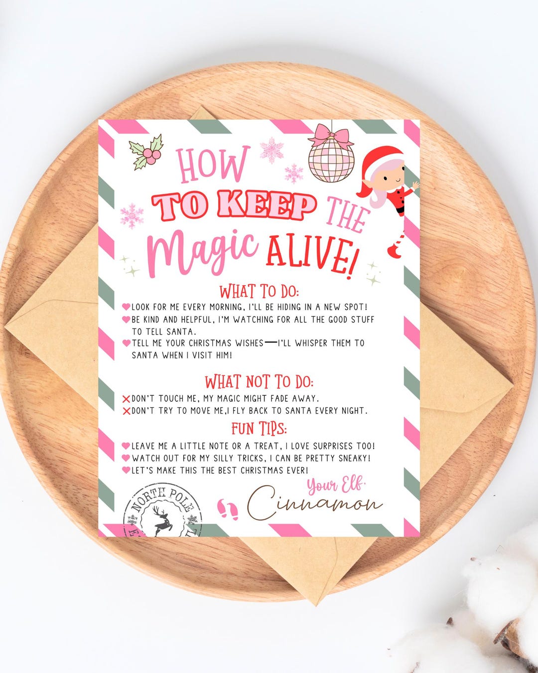 Elf Guide Santa's Helpers | Fun Printable Instructions for Kids | 8 ...