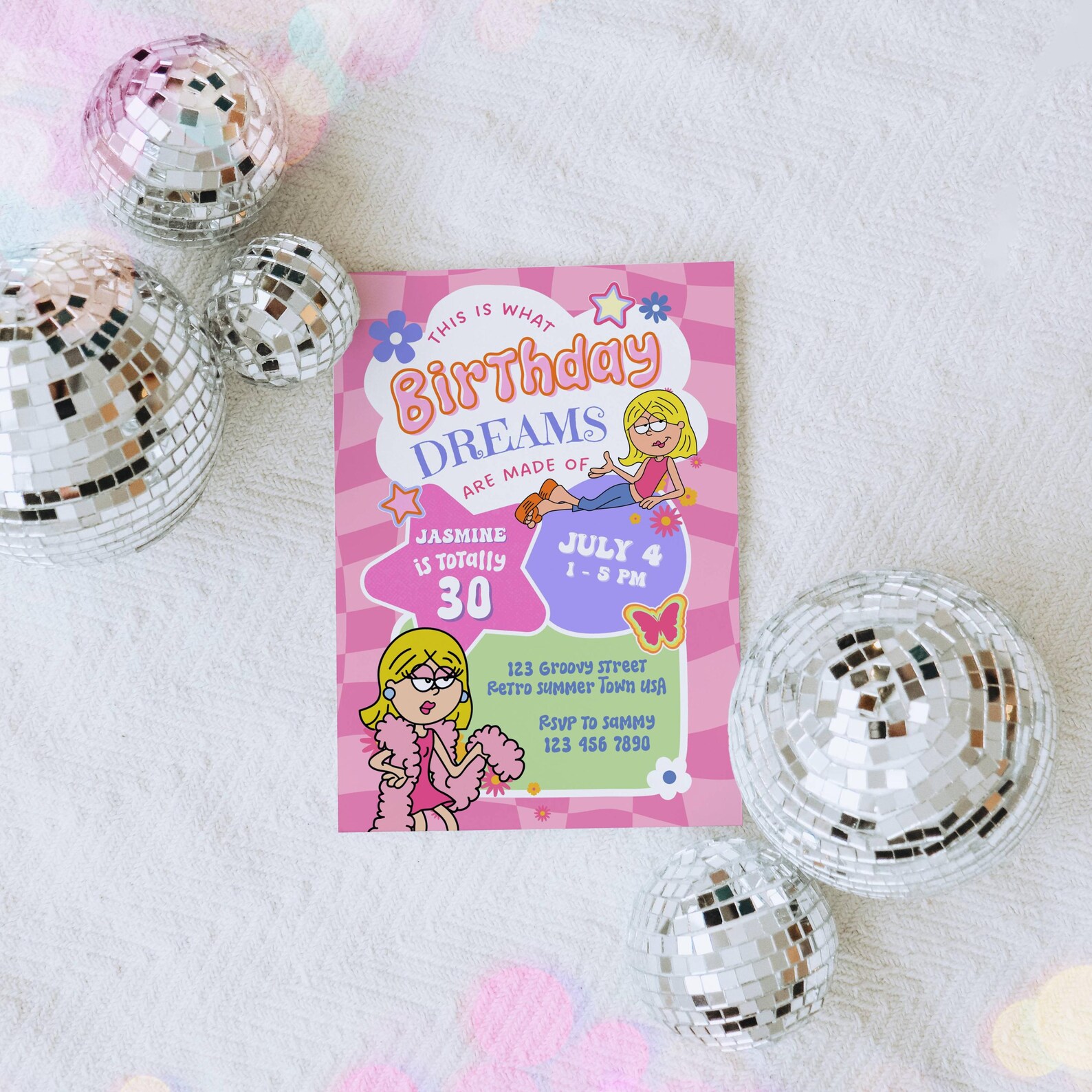 Lizzie Mcguire Birthday Invitation | Retro 2000s Template (digital ...