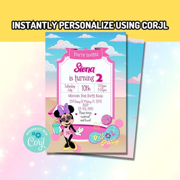 Minnie Pool Party Svg - Etsy