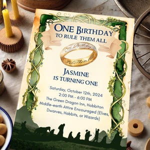 One Birthday to Rule Them All | Fellowship of the Shire-inspired 5x7 ...