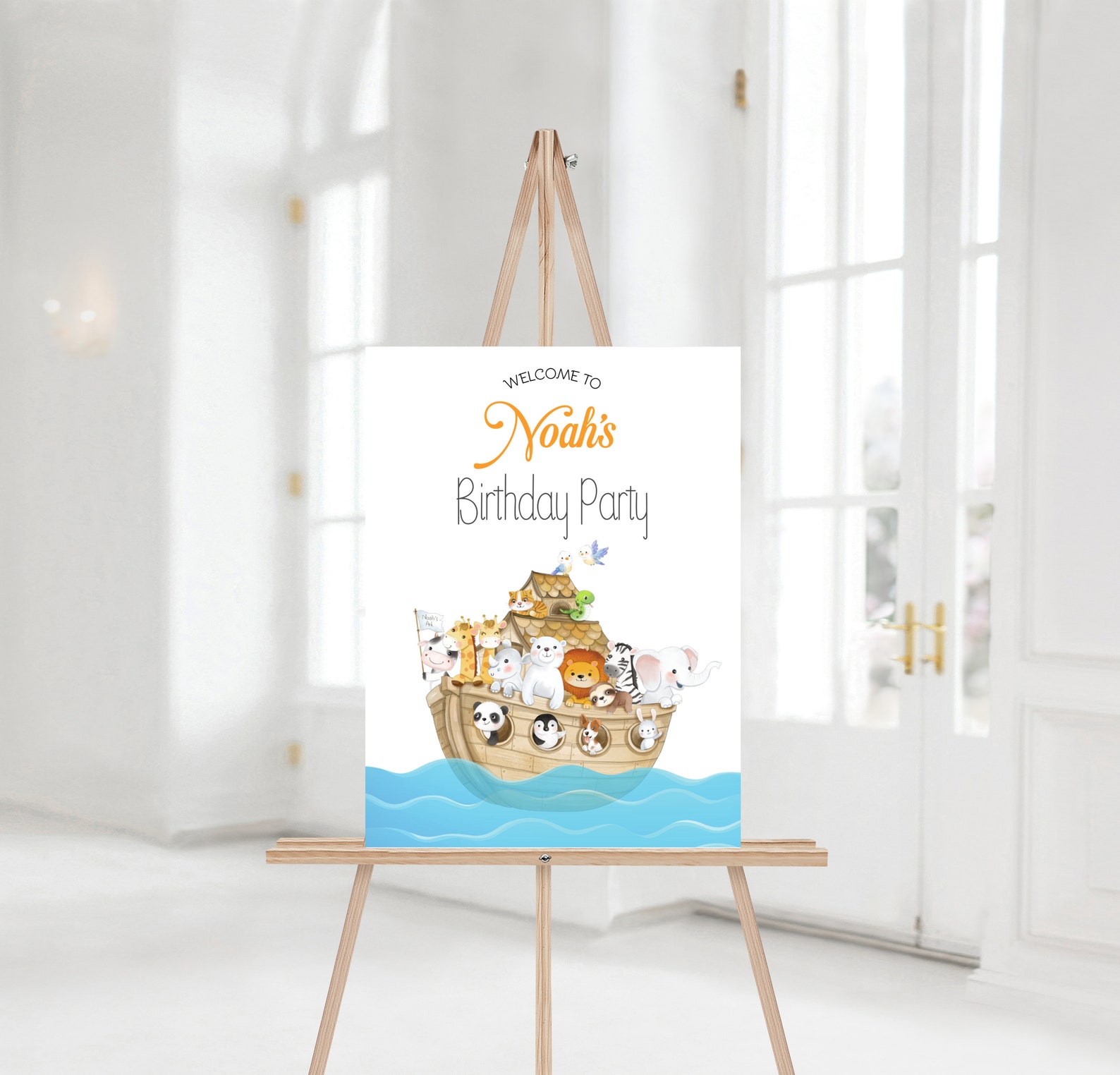 Corjl Noah's Ark Birthday Party, Baby Shower Digital Birthday ...
