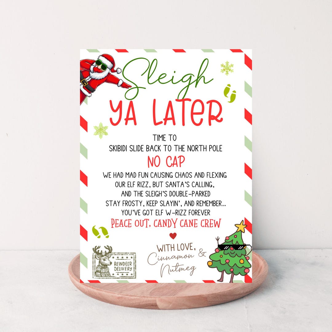 Sigma Rizz Skibidi Funny No Cap Gen Alpha Gen Z Goodbye From Your Elves ...