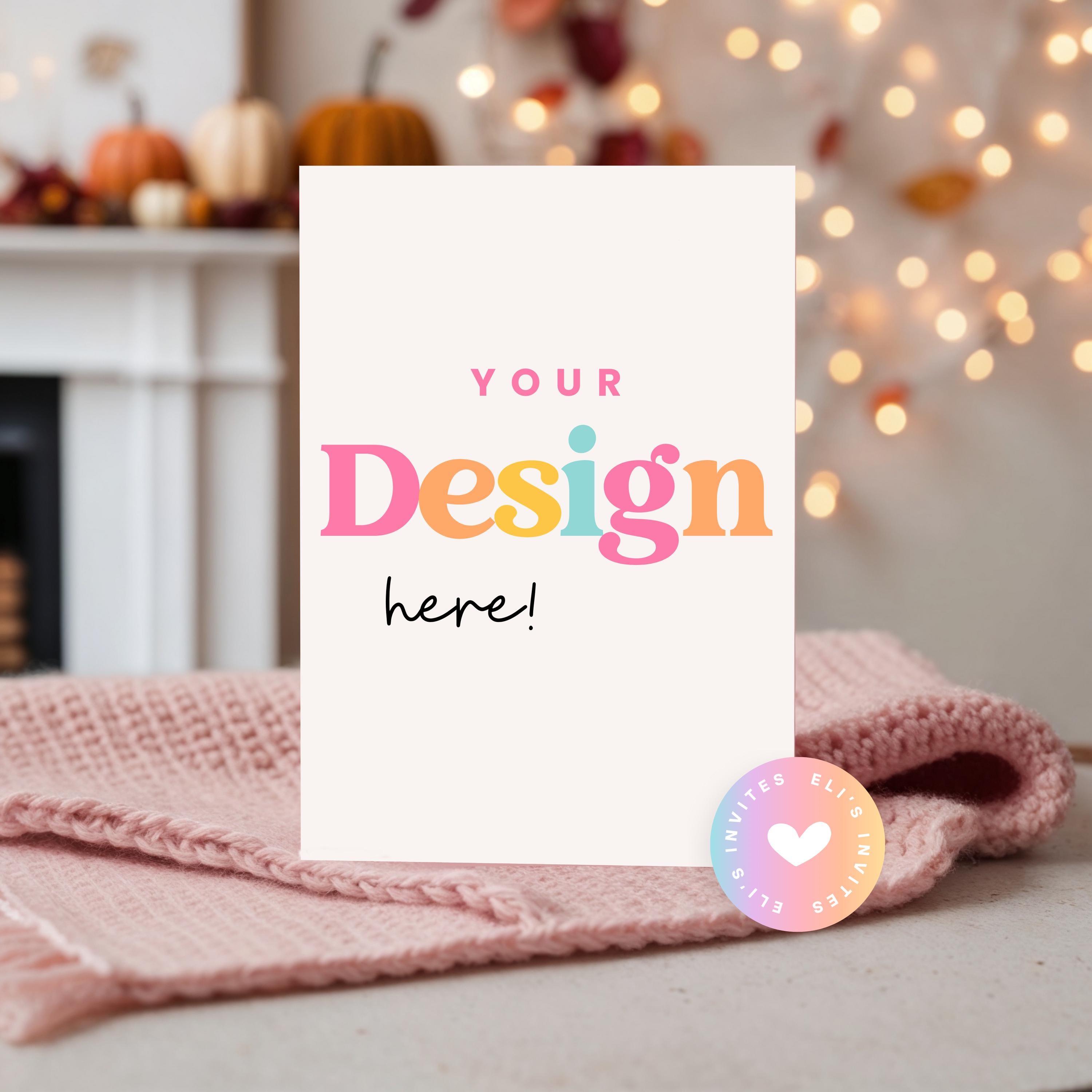 5x7 Card Mockup, Fall Theme (PSD, PNG, JPG) - Etsy