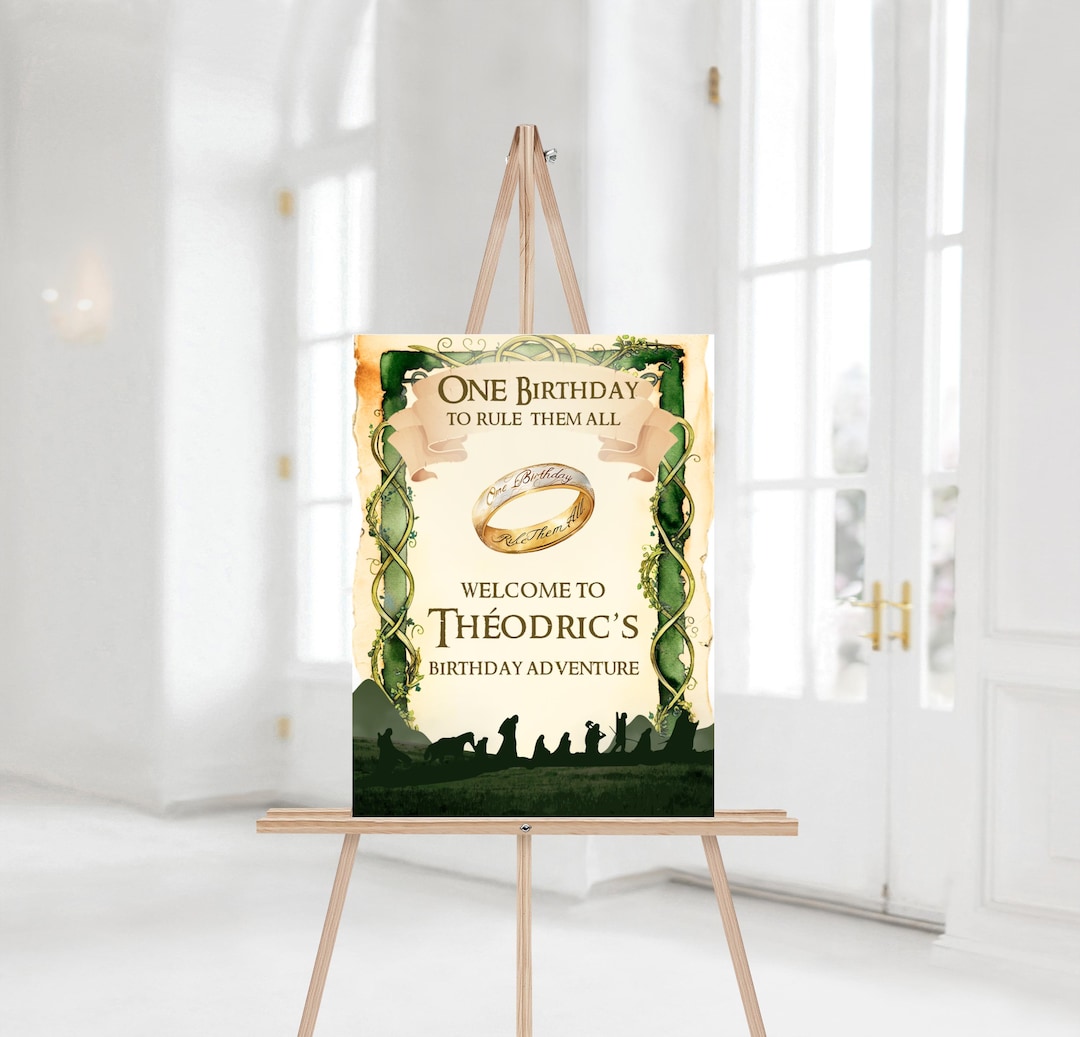 One Birthday to Rule Them All Fantasy Birthday Welcome Sign | Shire ...