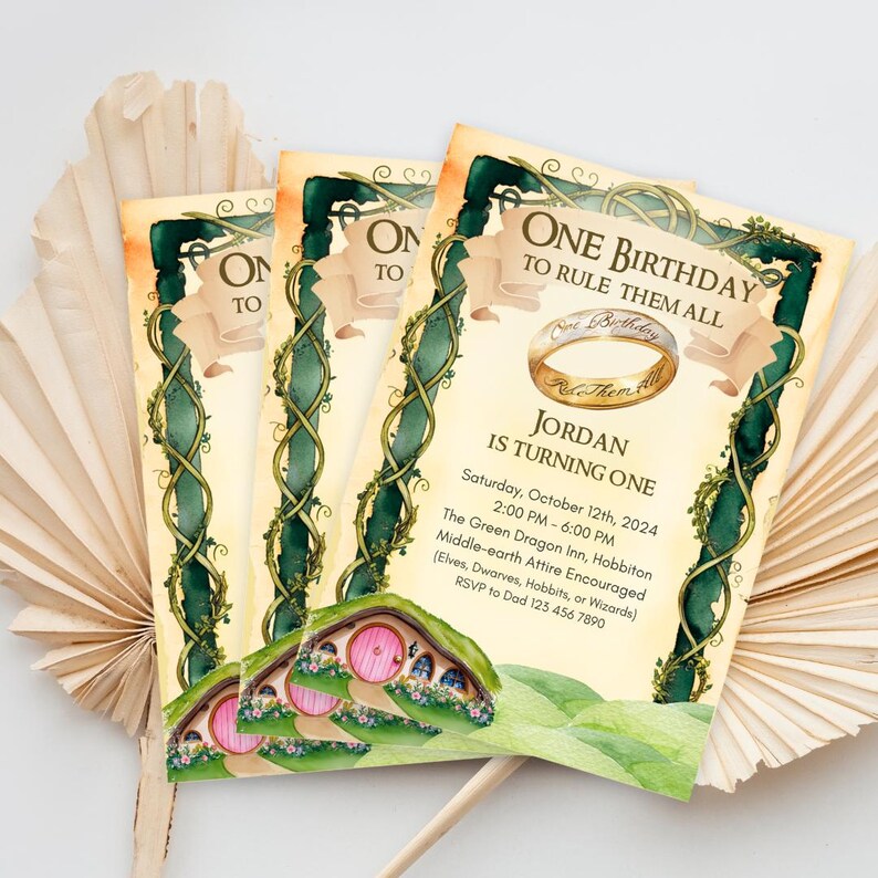 One Birthday to Rule Them All Fellowship of the Shire-inspired 5x7 ...