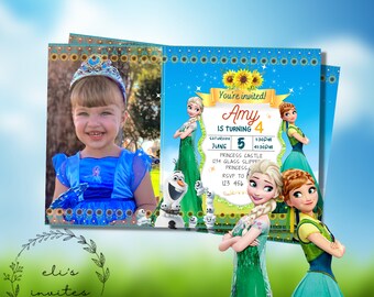 Frozen Fever Invitations, Frozen Invitation, Frozen Summer Invitation ...