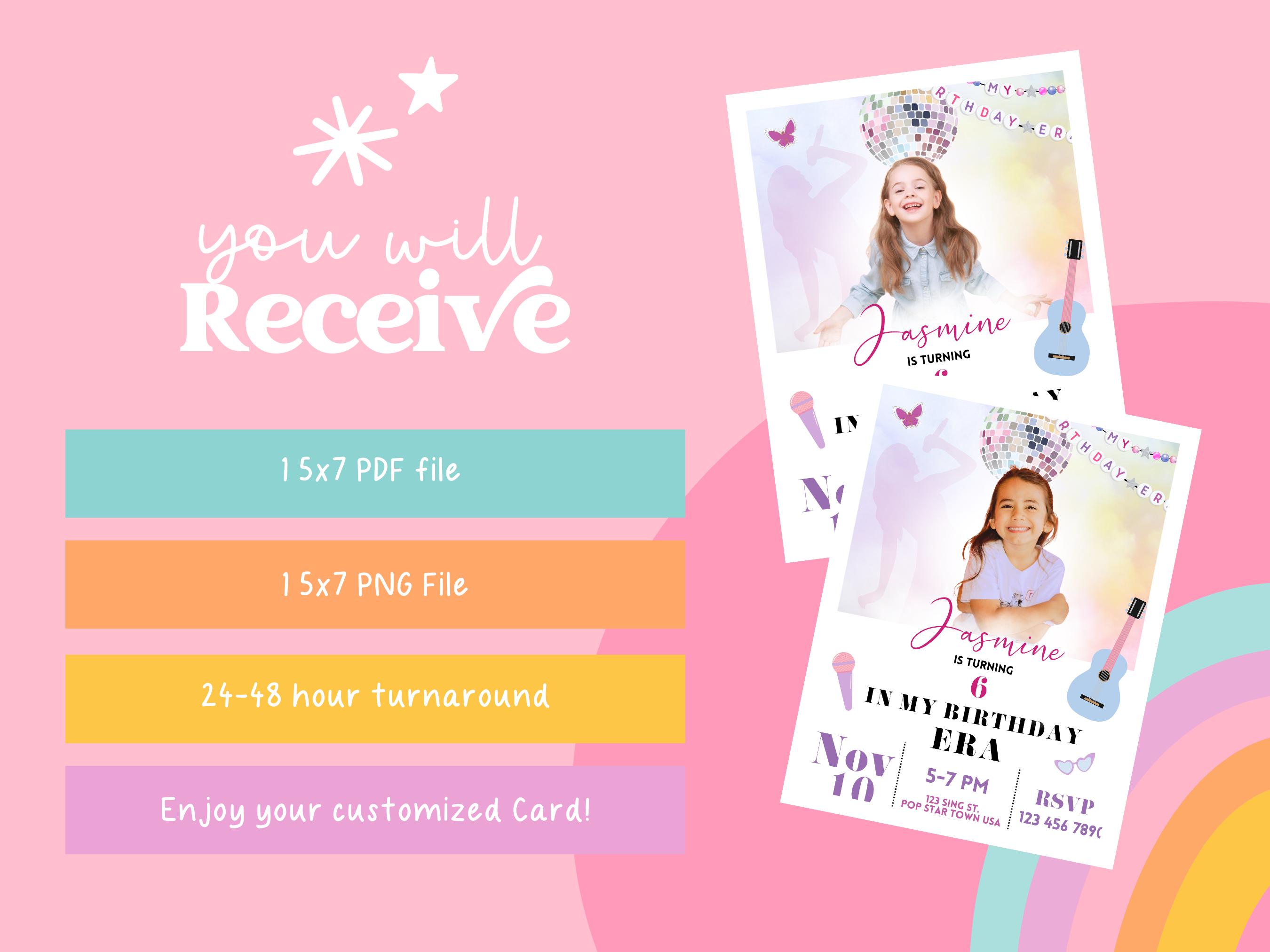 Swifty Birthday Invitation, Custom Popstar Party (digital Evite) - Etsy
