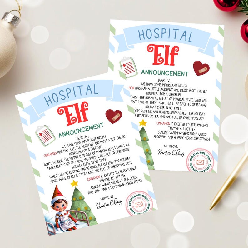 Oops Must Go Ouch Touched Elf Sick Hospital Elf Announcement – A ...