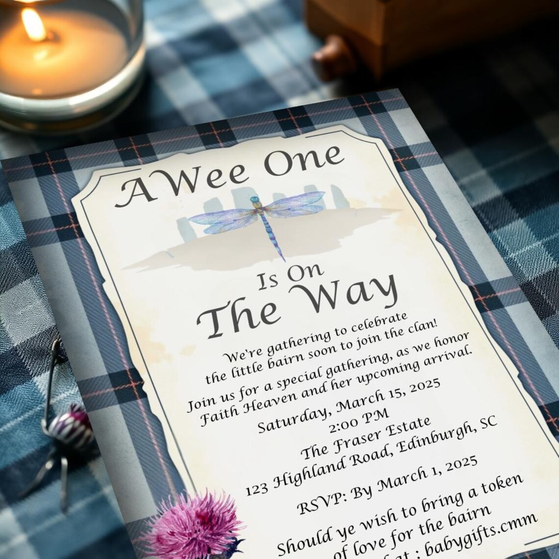 Outlander Inspired Baby Shower Wee Lass Lad Bairn Digital File Bookish ...