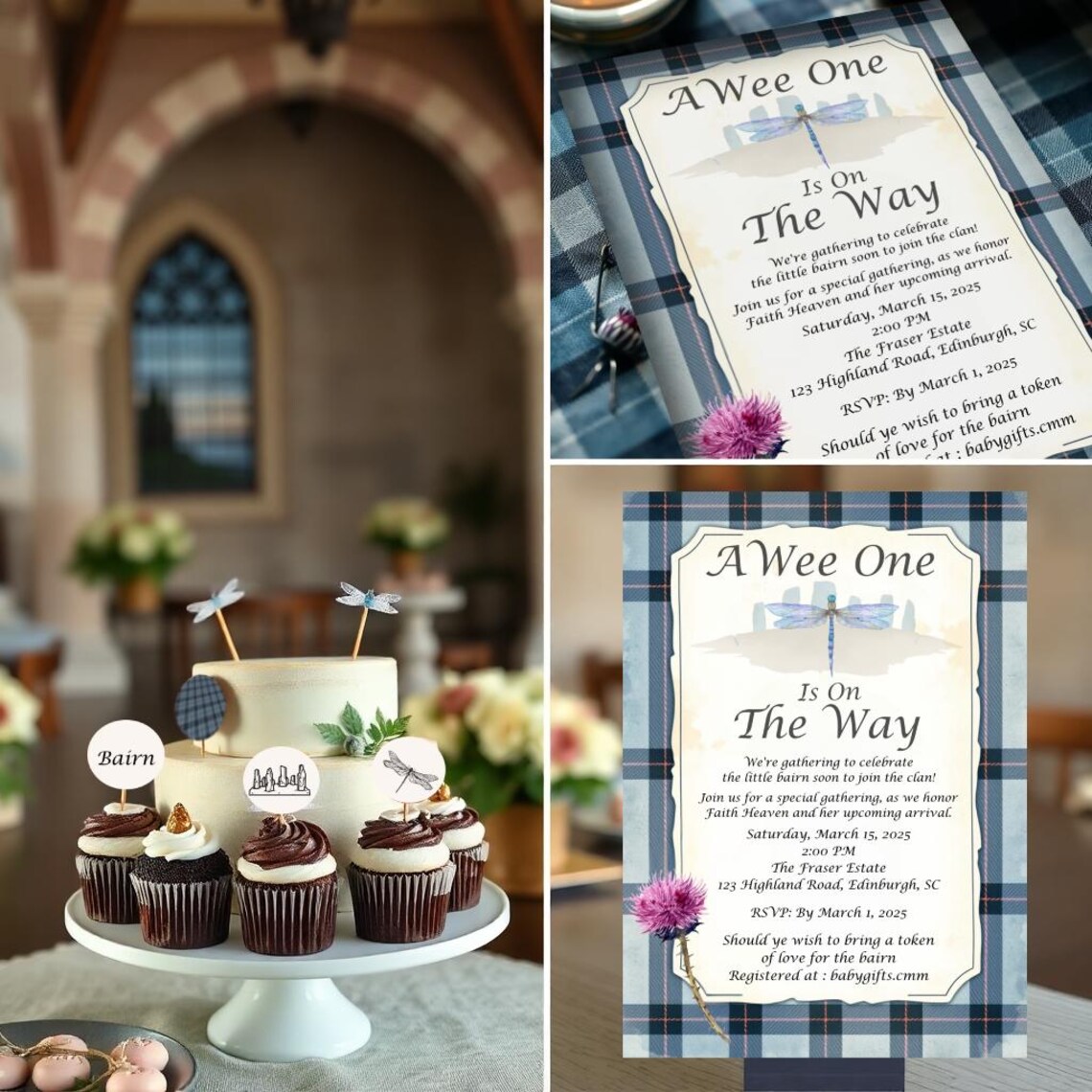 Outlander Inspired Baby Shower Wee Lass Lad Bairn Digital File Bookish ...