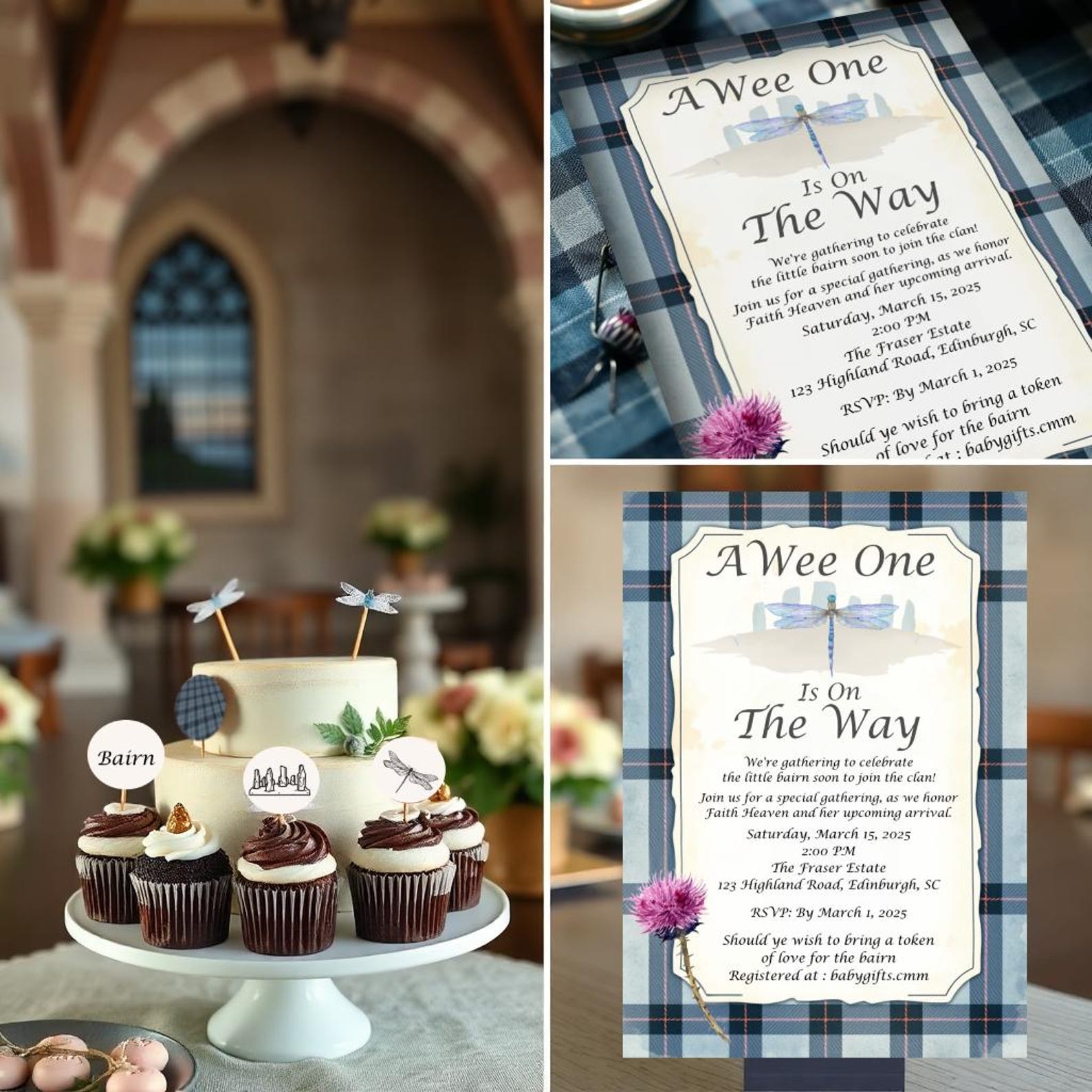 Outlander Inspired Baby Shower Wee Lass Lad Bairn Digital File Bookish ...