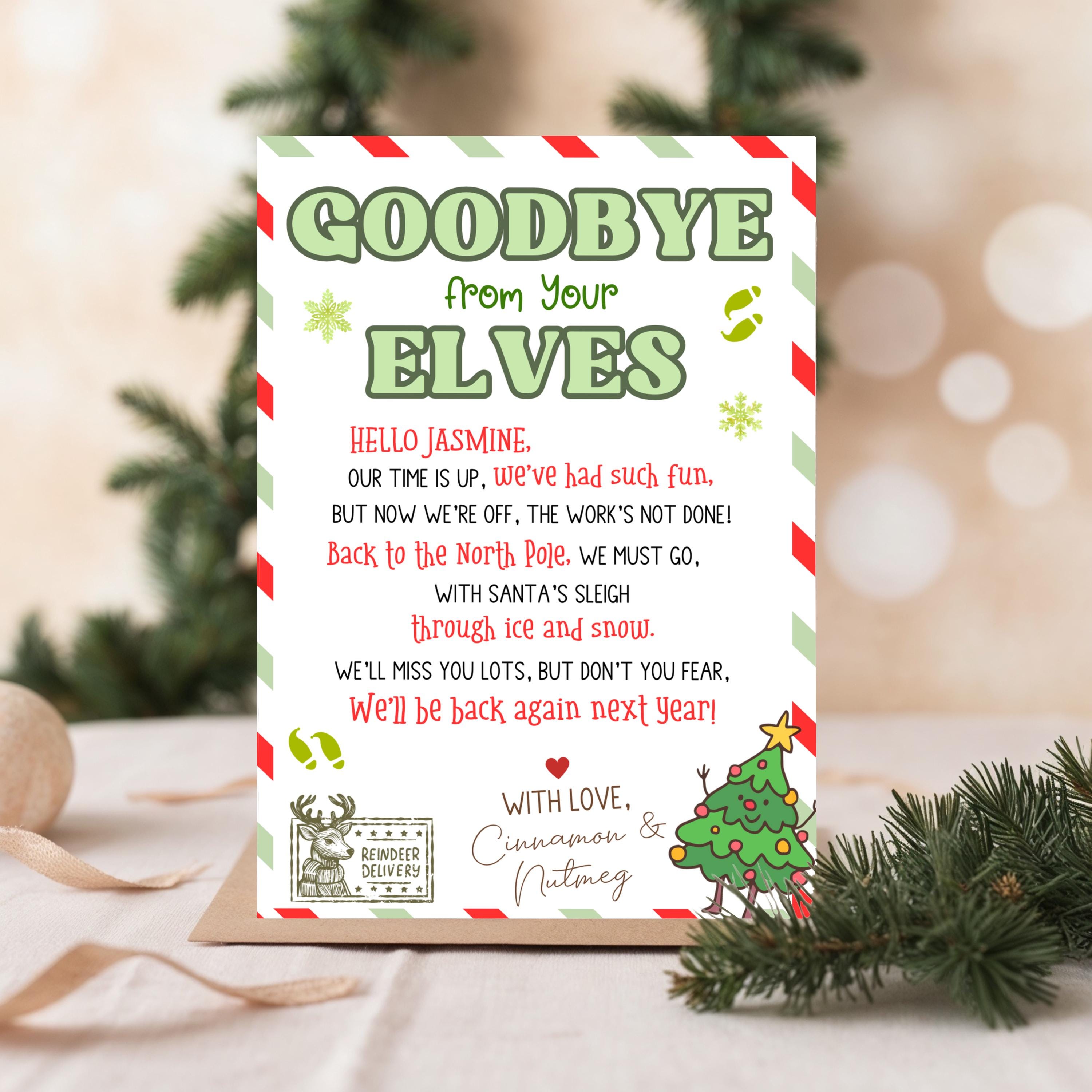 Goodbye From Your Elves: Gender-neutral Green Farewell Letter ...