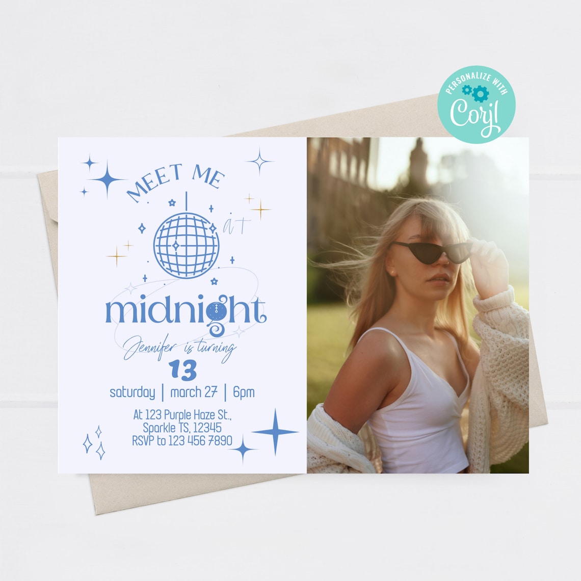 Corjl Instant Editable Invitation Meet Me at Midnights Tay Midnights ...