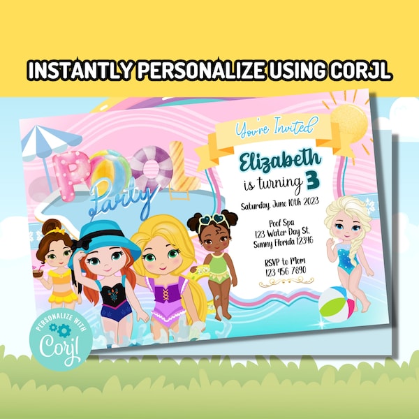 Princess Pool Party - Etsy