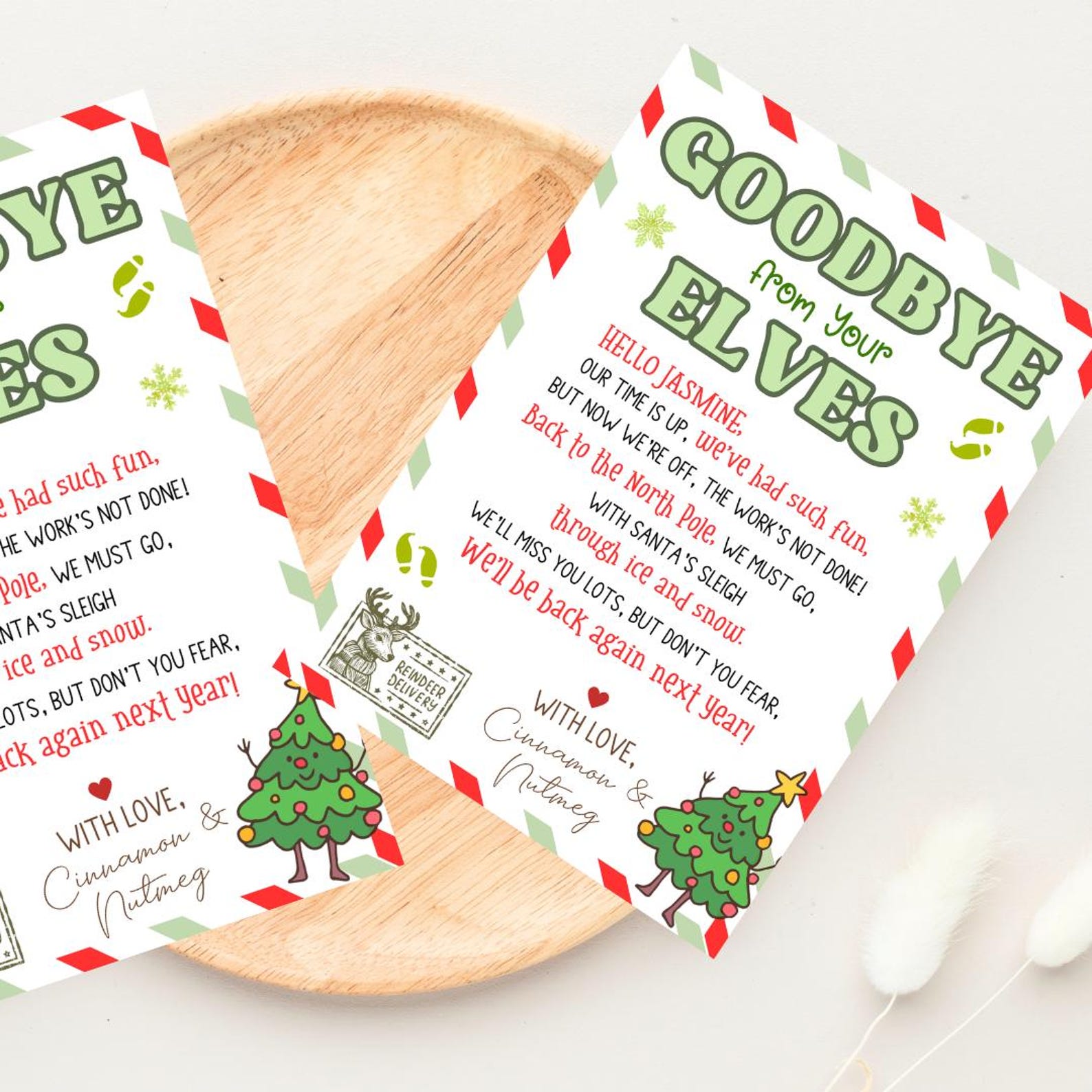 Goodbye From Your Elves: Gender-neutral Green Farewell Letter ...