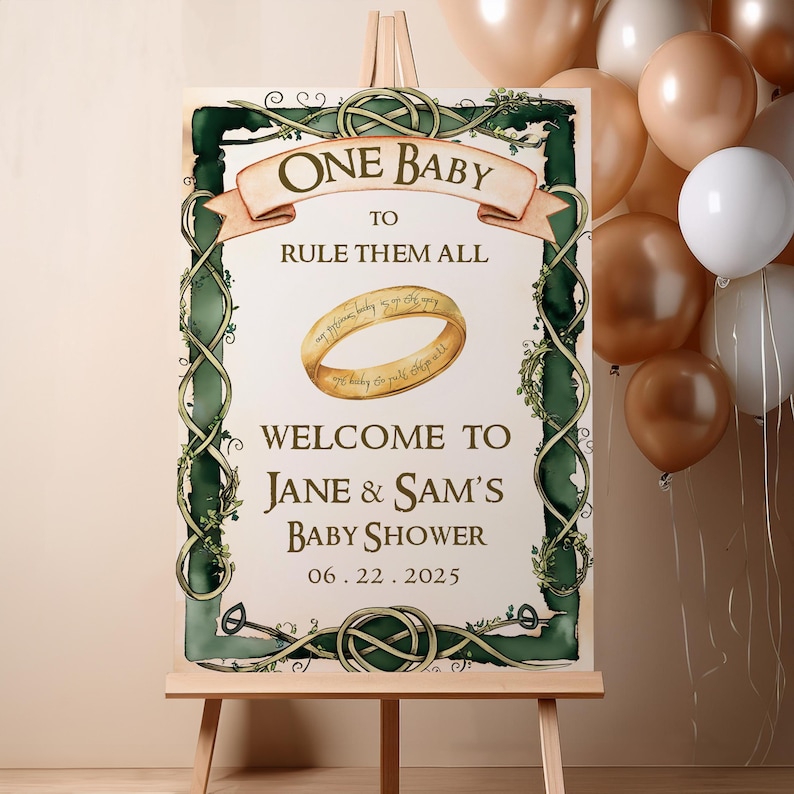 One Baby to Rule Collection Shower | Editable Canva Template (digital ...