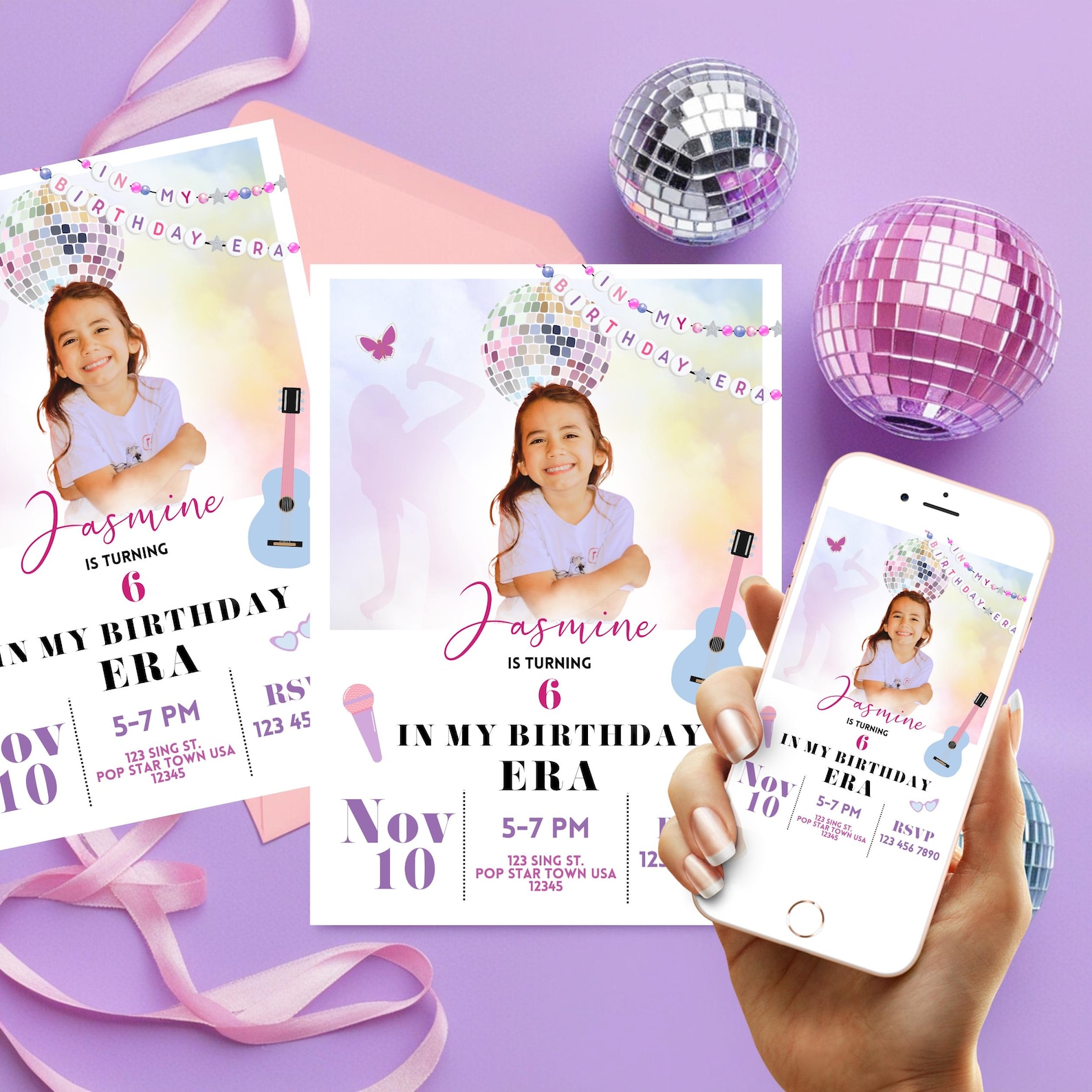 Swifty Birthday Invitation, Custom Popstar Party (digital Evite) - Etsy