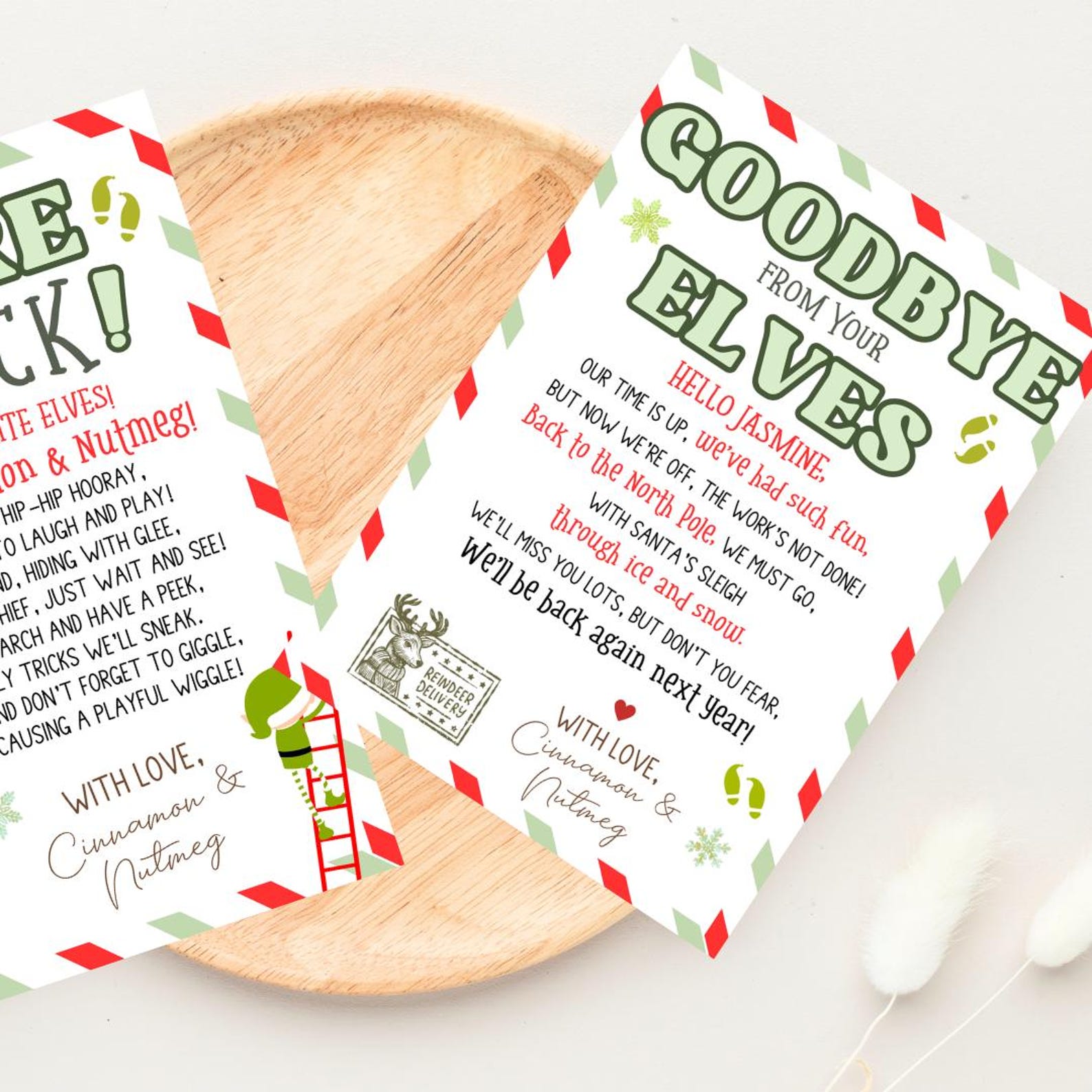 We're Back Elf Letter - Green Gender-neutral Welcome Back Printable - Etsy