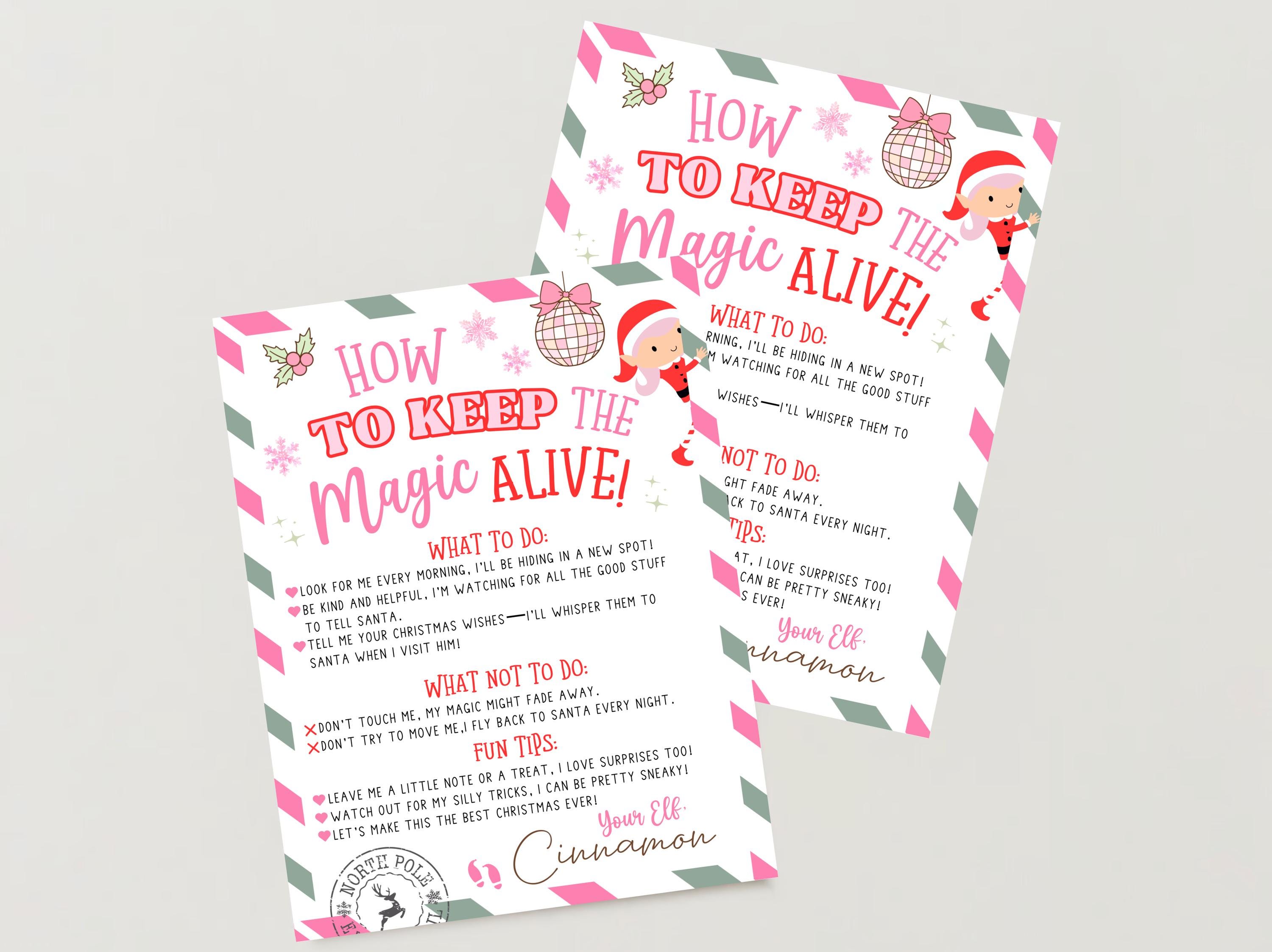 Elf Guide Santa's Helpers | Fun Printable Instructions for Kids | 8 ...