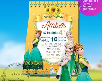 Frozen Fever Invitations, Frozen Invitation, Frozen Summer Invitation ...